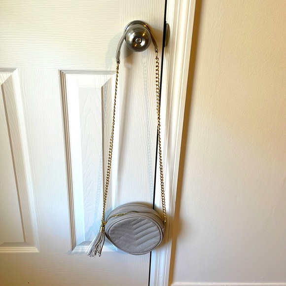 Mud Pie | Bags | Mud Pie Faux Leather Gray Crossbody Purse | Poshmark